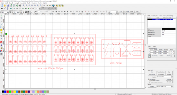 RDWorks Software Tutorial - Our First Cutting Program